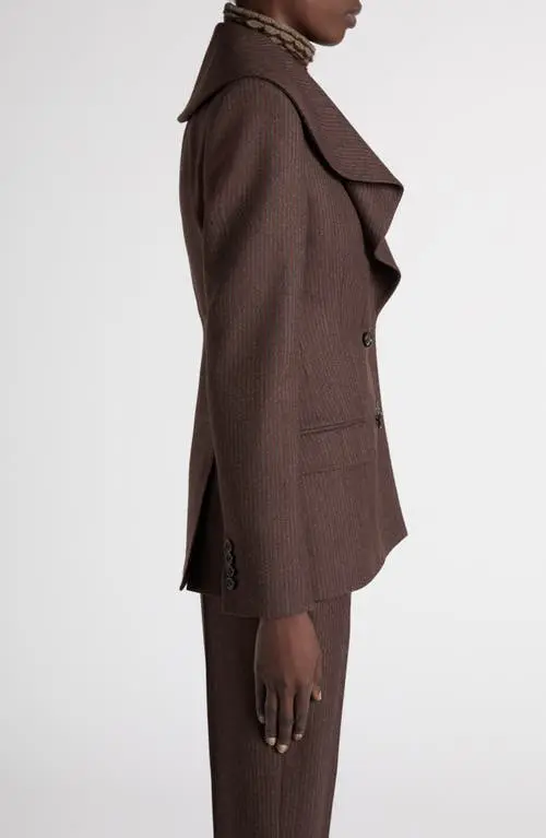 Alexander McQueen Ruffle Collar Wool Jacket