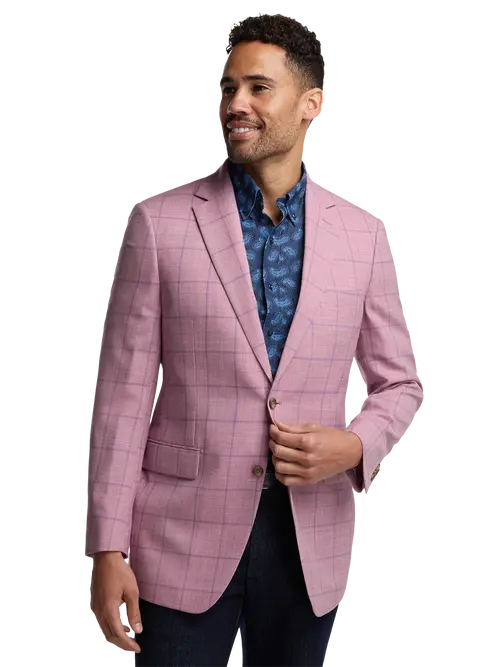 PAUL FREDRICK Wool Single Breasted Notch Lapel Sport Coat