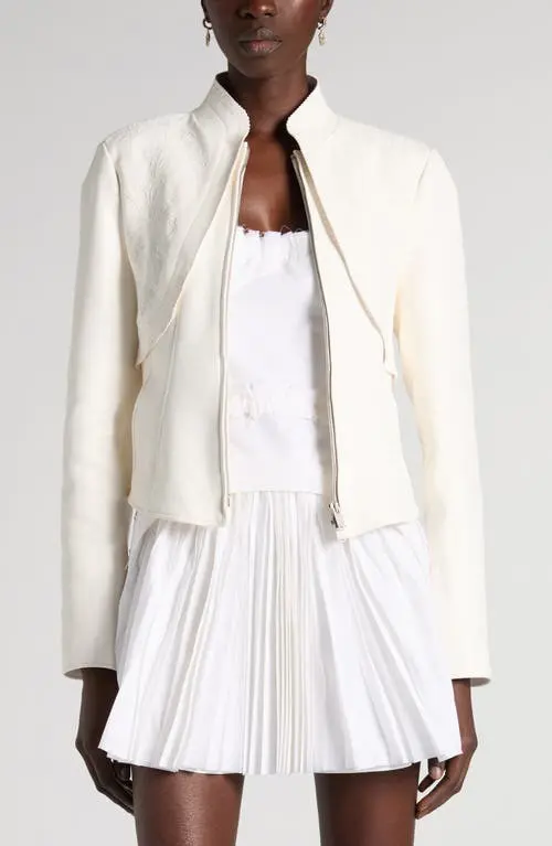 Alexander McQueen Embroidered Leather Jacket