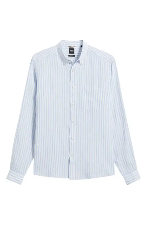 BOSS Liam Striped Linen Shirt