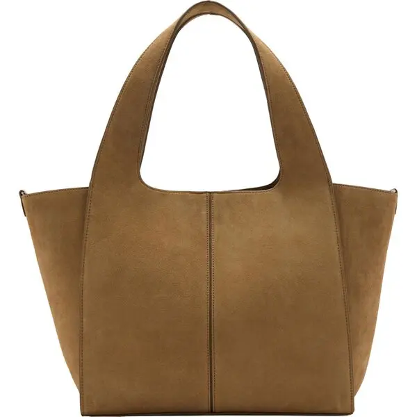 Mango Leather Shopper Tote