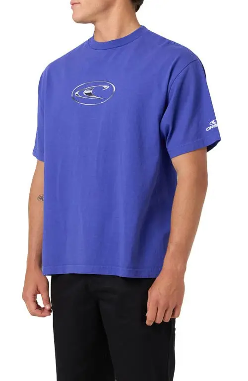O'Neill Chrome Wave Cotton Graphic T-shirt - Royal Blue