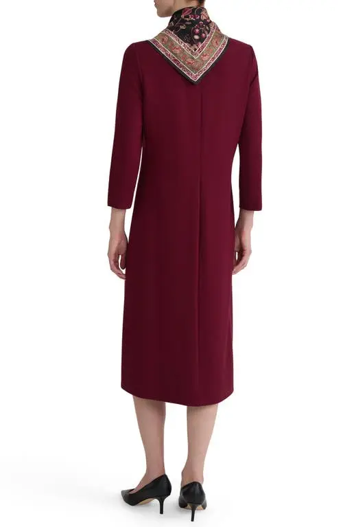 Jones New York Three-quarter Sleeve Midi Dress