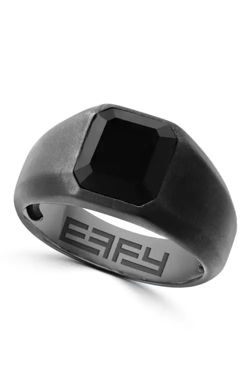 EFFY Black Onyx Signet Ring - Sterling Silver