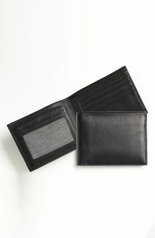Bosca Id Flap Leather Wallet
