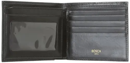 Bosca Id Flap Leather Wallet