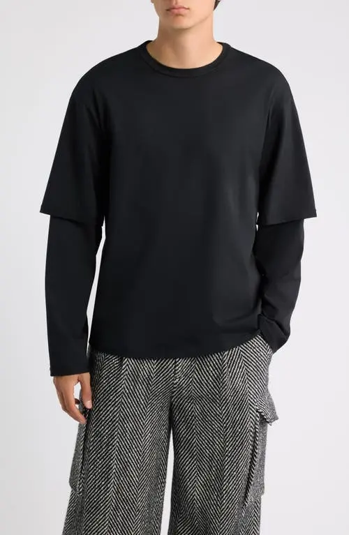 KROST Double Layer Long Sleeve Stretch Cotton T-shirt