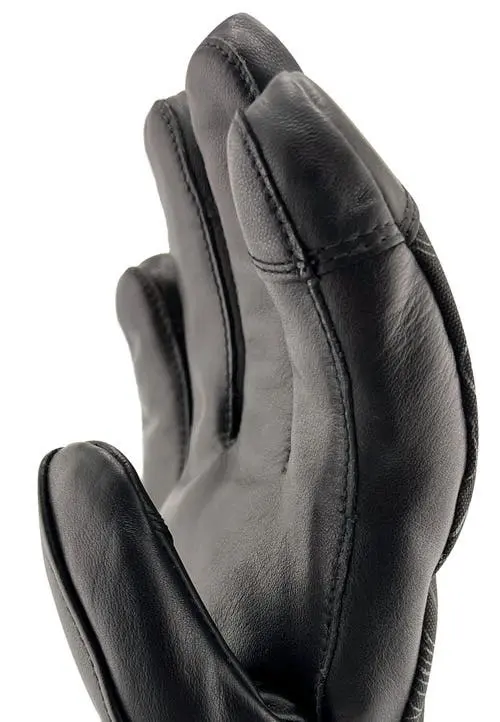KESSLER Waterproof Ergo Grip Leather Palm Snow Gloves - Black/charcoal