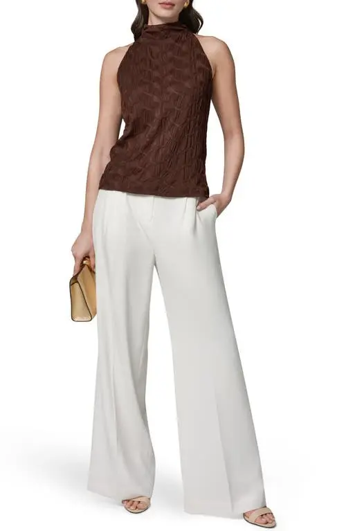 Donna Karan New York Texture Mock Neck Top - Canyon