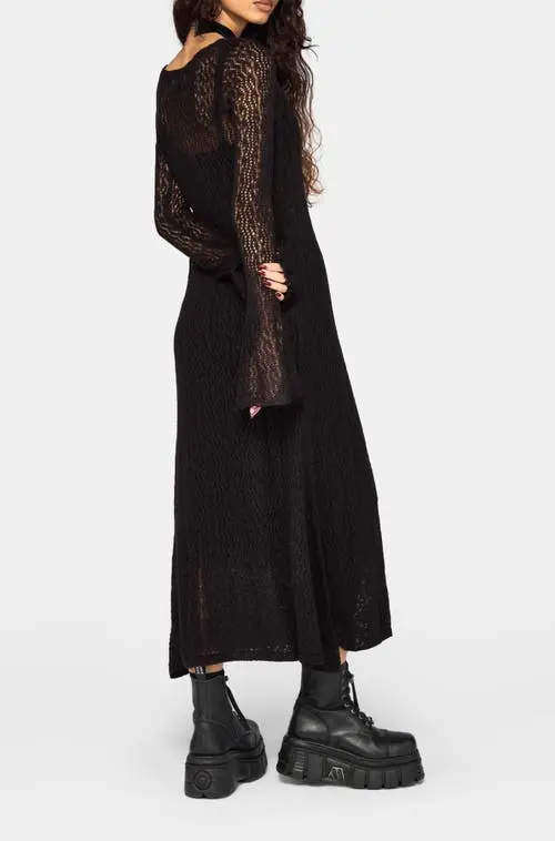 DISTURBIA Adara Longline Fine Knit Cardigan