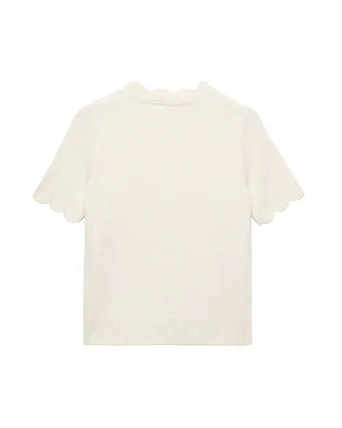 Mint Velvet Scallop Knit Top