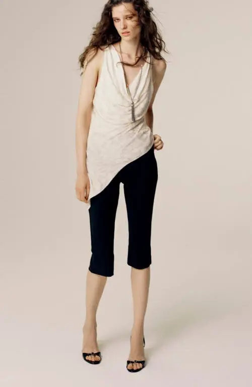Mango Mara Jacquard Asymmetric Top