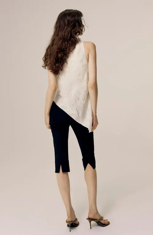 Mango Mara Jacquard Asymmetric Top