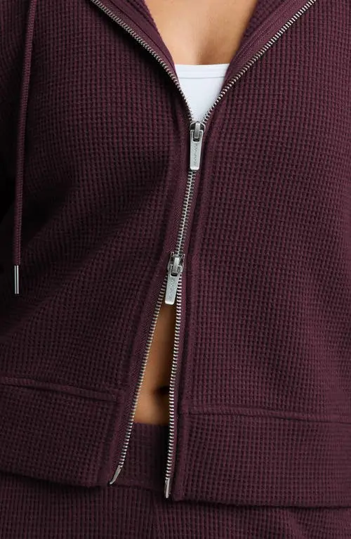 Beyond Yoga Rest Day Waffle Full Zip Hoodie