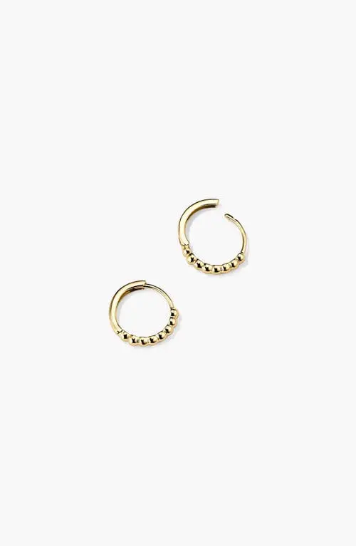 Mejuri Beaded Huggie Hoops