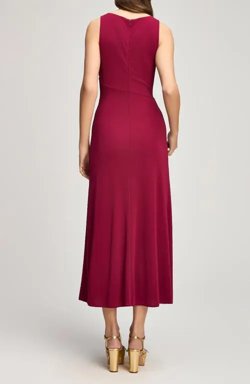 Cinq À Sept Eliro Ruched Bateau Neck Midi Dress