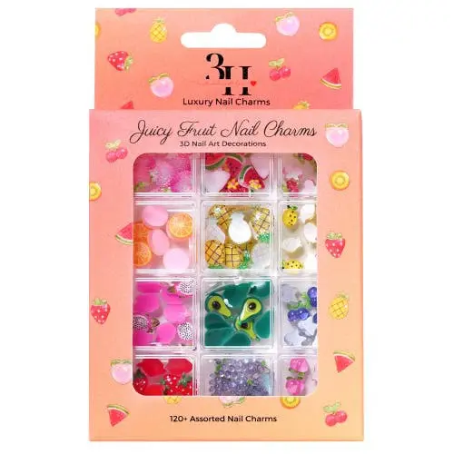 3H NAILS Juicy Fruit120+ Assorted Nail Charms
