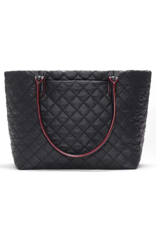 Mz Wallace Daily Small Quilted Nylon Tote - Black