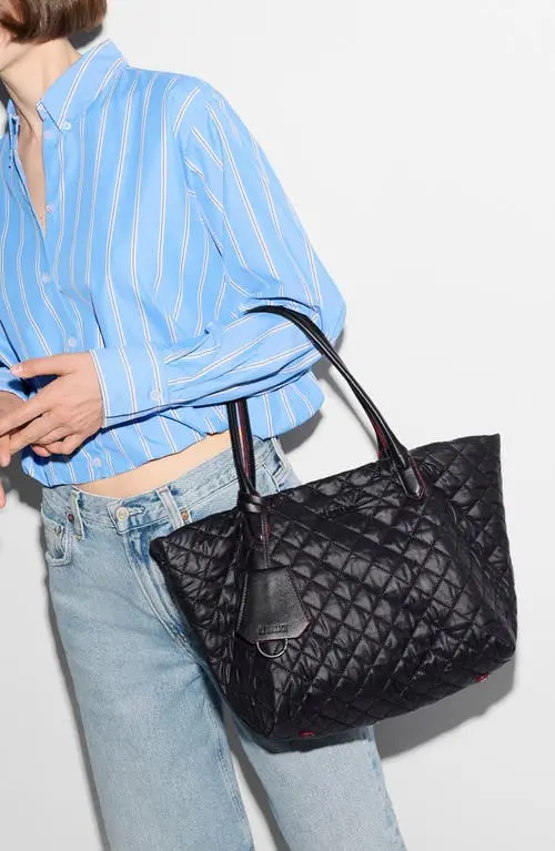 Mz Wallace Daily Small Quilted Nylon Tote - Black