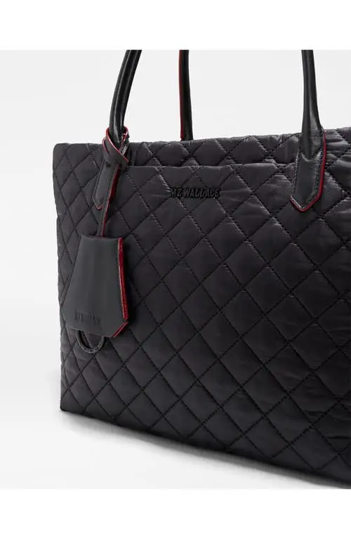 Mz Wallace Daily Small Quilted Nylon Tote - Black