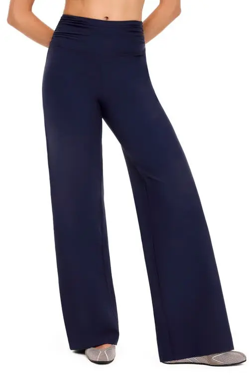 Spanx Ruched Wide Leg Pants - Timeless Navy
