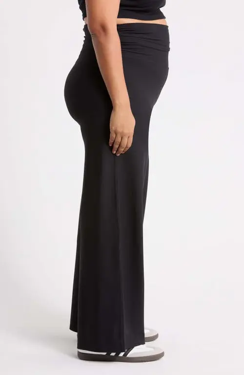 Spanx Ruched Wide Leg Pants - Very Black