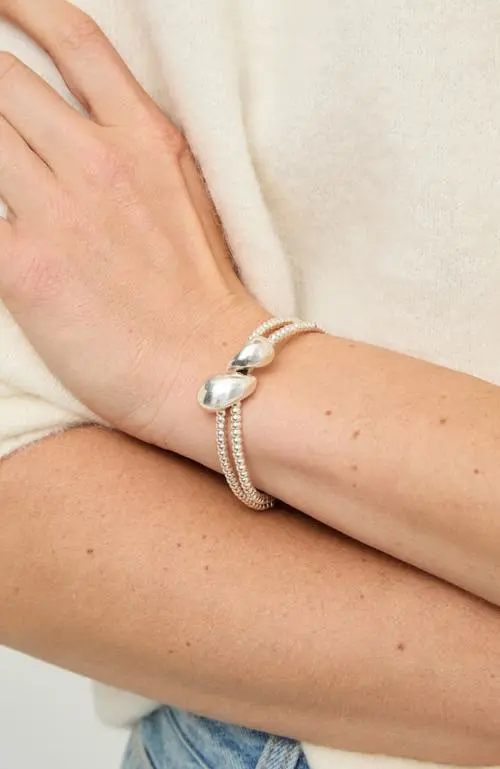 UNODE50 Tone Bracelet With Dual Drop Detail