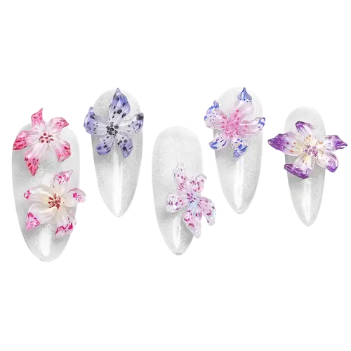 3H NAILS Orchid Blossom120+ Assorted Nail Charms