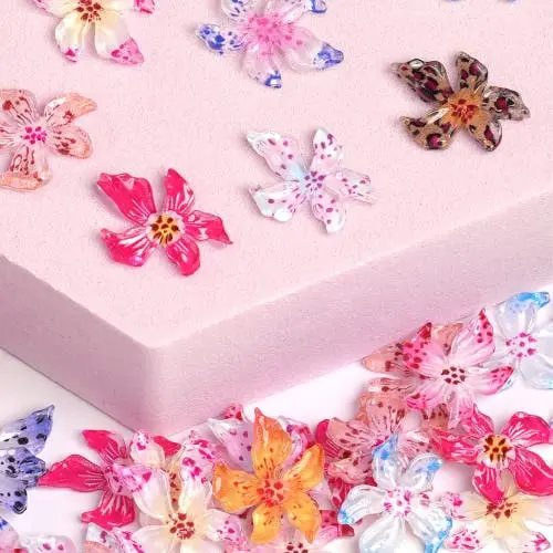 3H NAILS Orchid Blossom120+ Assorted Nail Charms