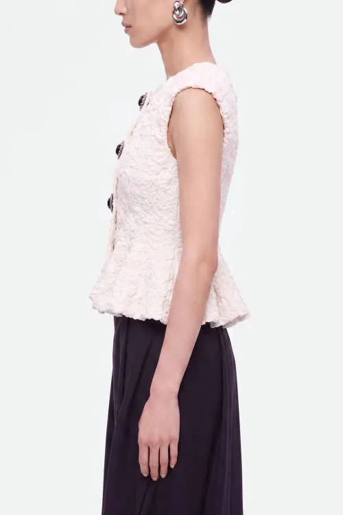 NOCTURNE Accessory Detail Crew Neck Knit Top