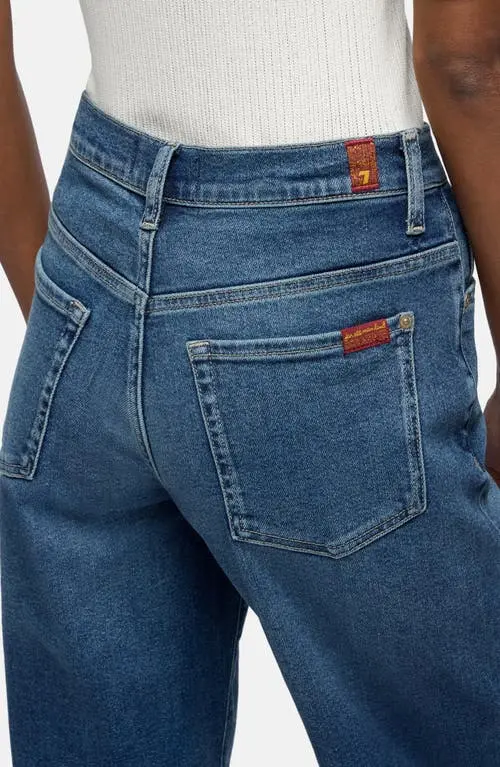7 For All Mankind Stovepipe High Waist Straight Leg Jeans