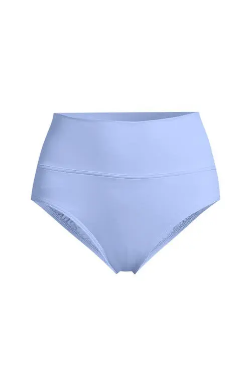LANDS' END Pinchless High Waisted Bikini Bottoms - Soft Cloud Blue