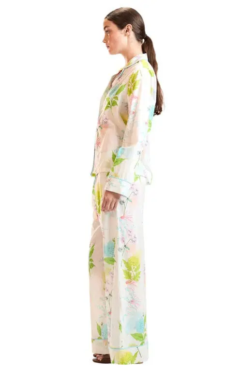 Cynthia Rowley Cotton Voile Pj Pants - White