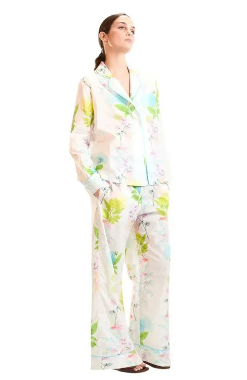 Cynthia Rowley Cotton Voile Pj Pants - White