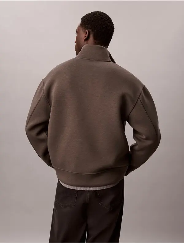 Calvin Klein Spacer Quarter Zip Sweatshirt - Beluga