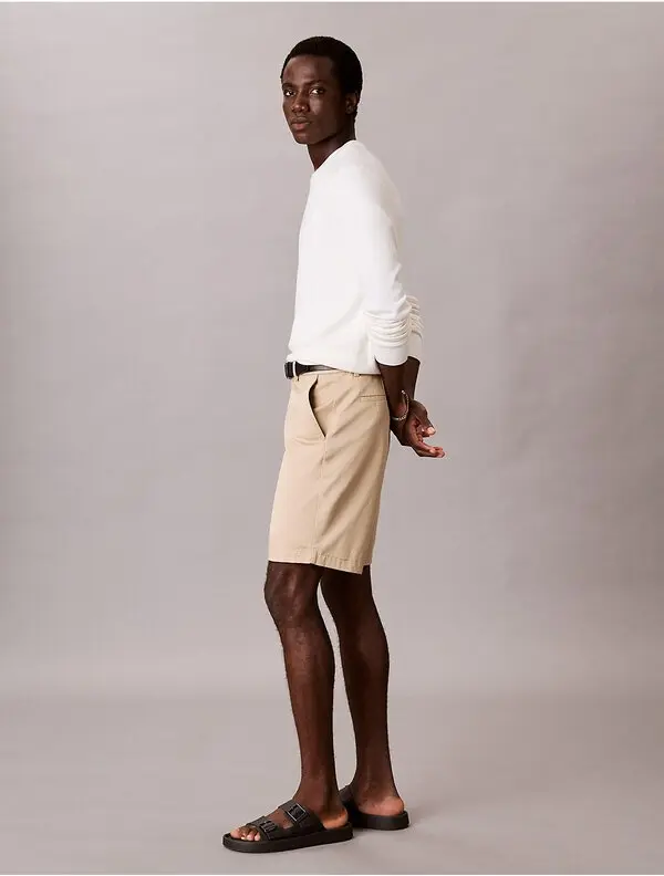 Calvin Klein Cotton Flex Straight 9" Shorts - Travertine