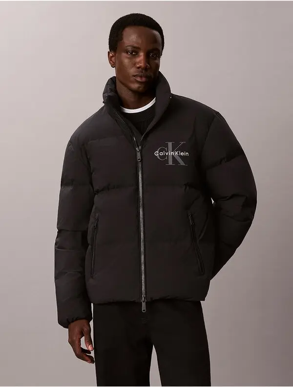 Calvin Klein Nylon Monologo Down Puffer Jacket