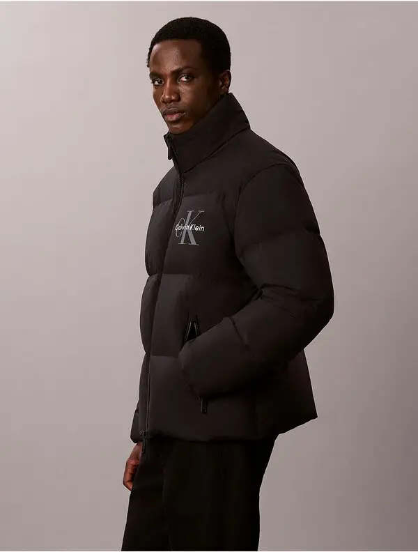 Calvin Klein Nylon Monologo Down Puffer Jacket