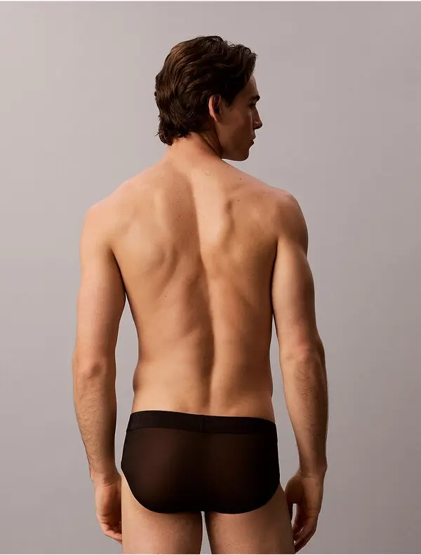 Calvin Klein Sheer Mesh Hip Brief - Black