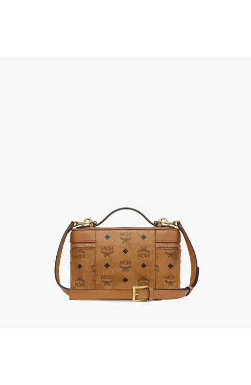 Mcm Small Rockstar Vanity Case In Gold Crystal Visetos