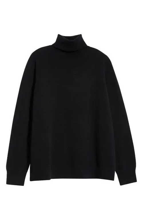 Nordstrom Classic Cashmere Turtleneck Sweater - Black Rock