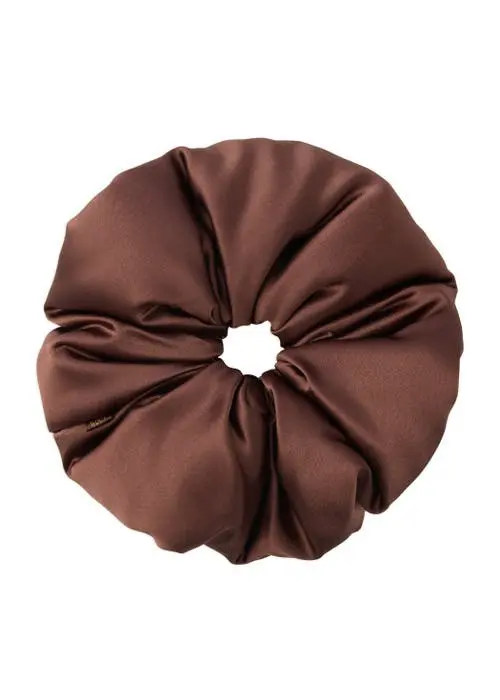 OLAH Silk Marshmallow Scrunchie - Cocoa Mouse