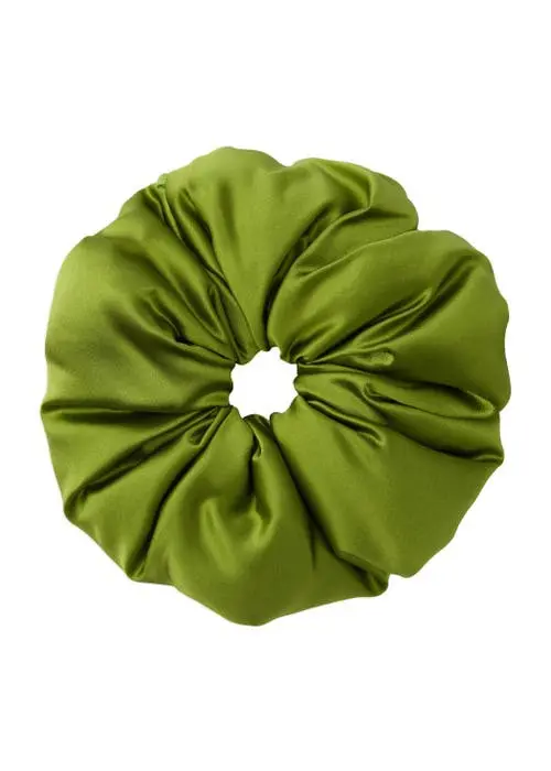 OLAH Silk Marshmallow Scrunchie - Olive Cloud