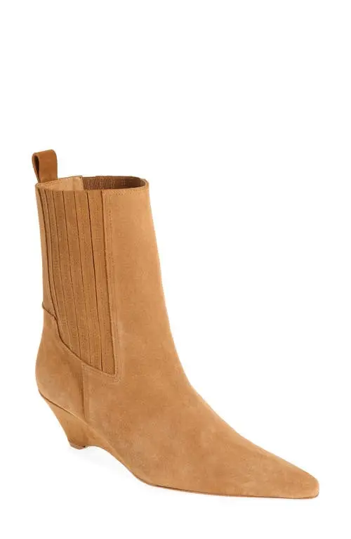 Cinq À Sept Parker Curved Wedge Bootie - Toffee