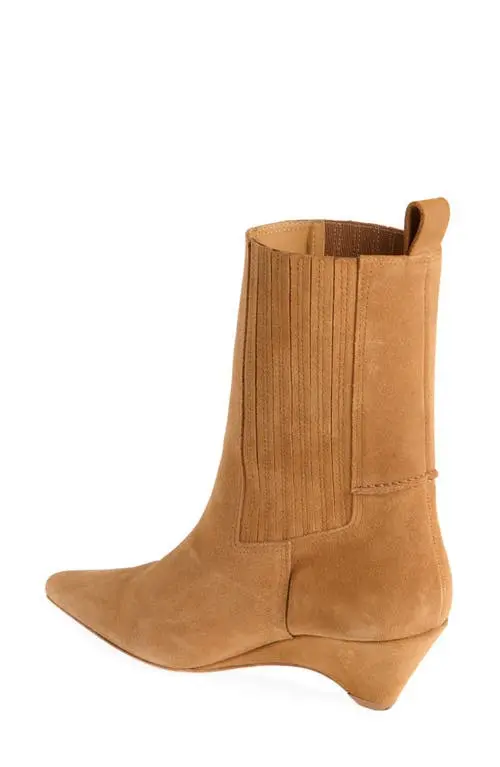 Cinq À Sept Parker Curved Wedge Bootie - Toffee