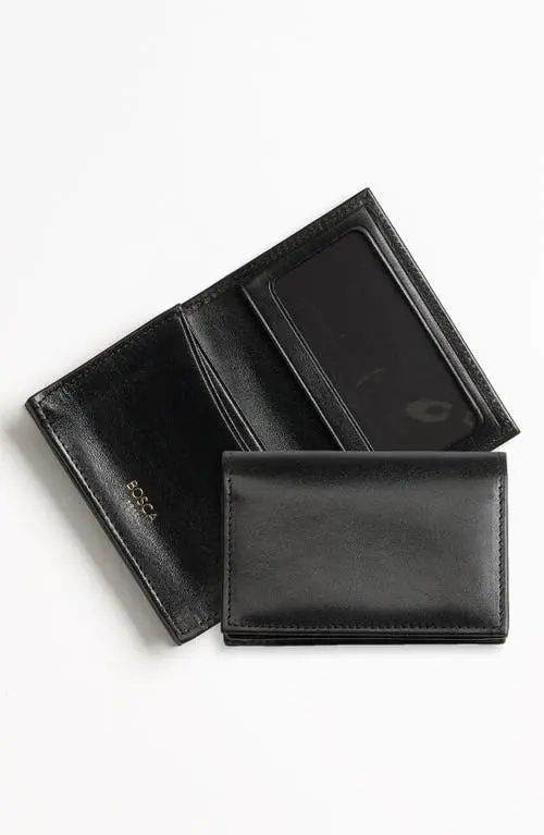 Bosca Old Leather Gusset Wallet - Black