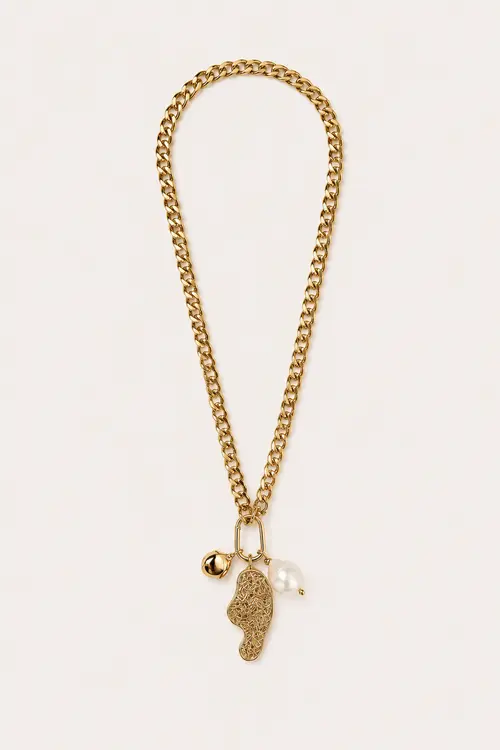 DANIELA MILLAN JEWELRY Perla Charm Necklace - Gold
