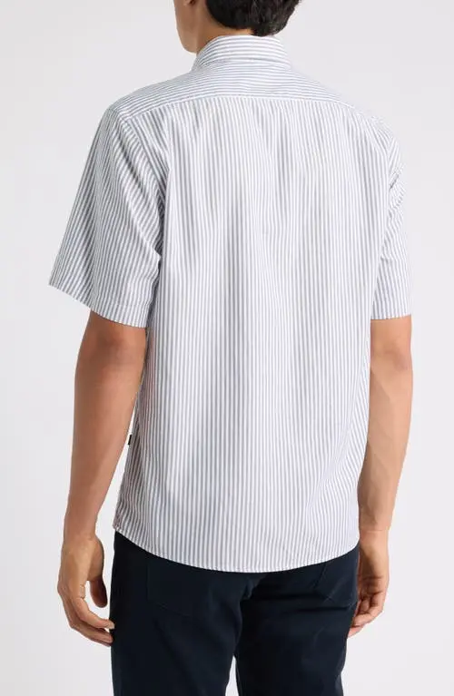 BOSS Liam Regular Fit Pinstripe Short Sleeve Button-down Shirt