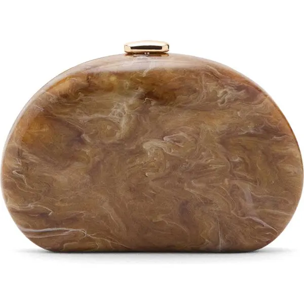 Mango Oval Clutch - Cognac