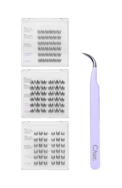 CHAR COSMETICS Purrfectly Pixie Paw Collection Pre-glued Reusable Lashes With Curved Tweezer